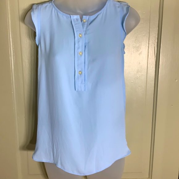 LOFT | Tops | Loft Sheer Capsleeved Top | Poshmark
